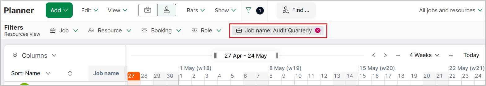 Filter information - Retain Cloud Help